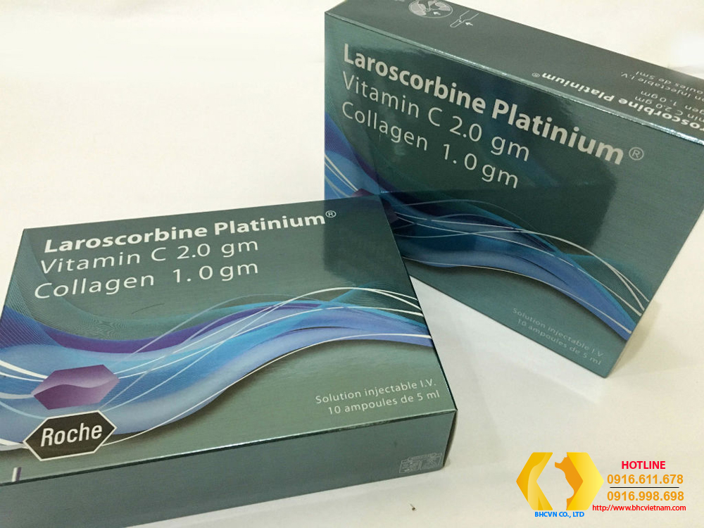 Laroscorbine Tiêm Trắng Da Vitamin C+ Collagen Roche
